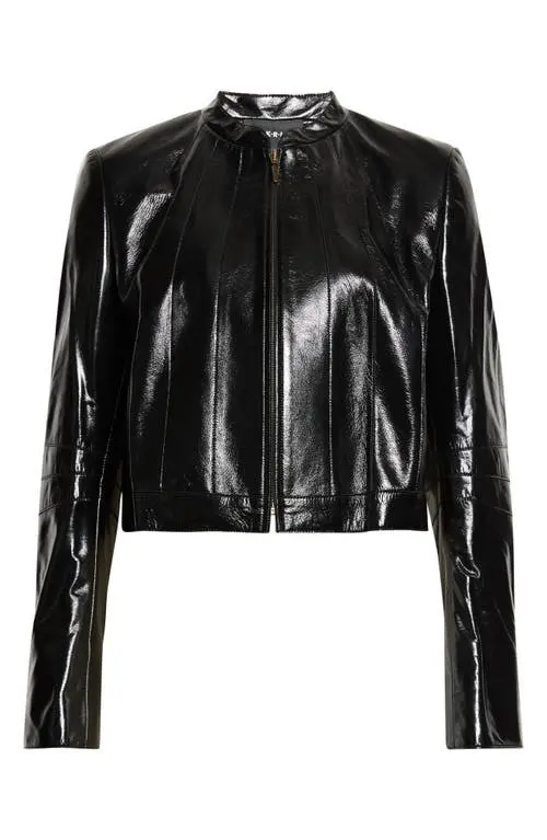 Akris Patent Leather Jacket - Black
