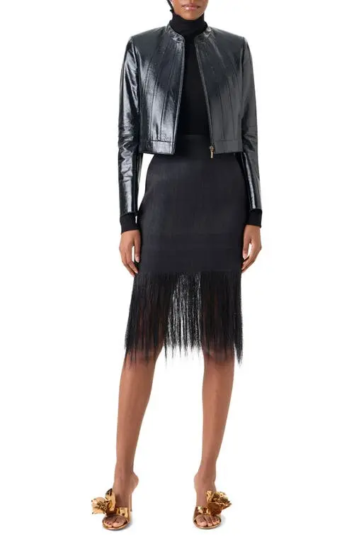 Akris Patent Leather Cropped Jacket