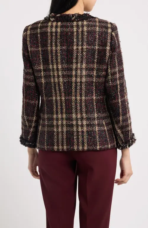 Anne Klein Metallic Tweed Jacket