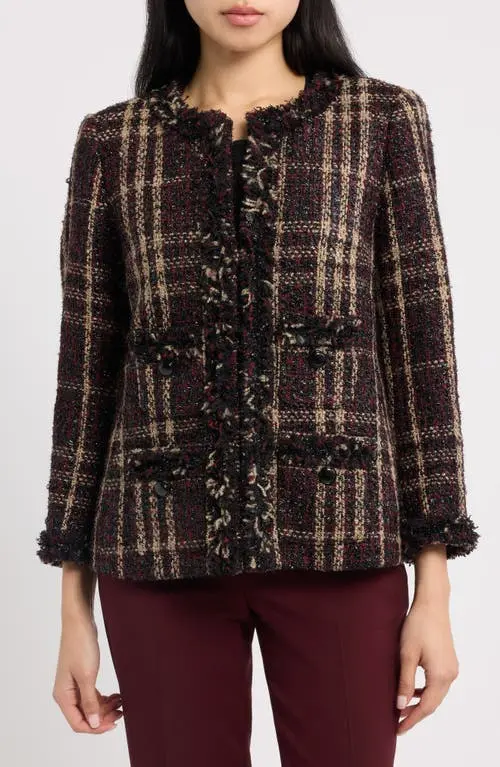 Anne Klein Metallic Tweed Jacket