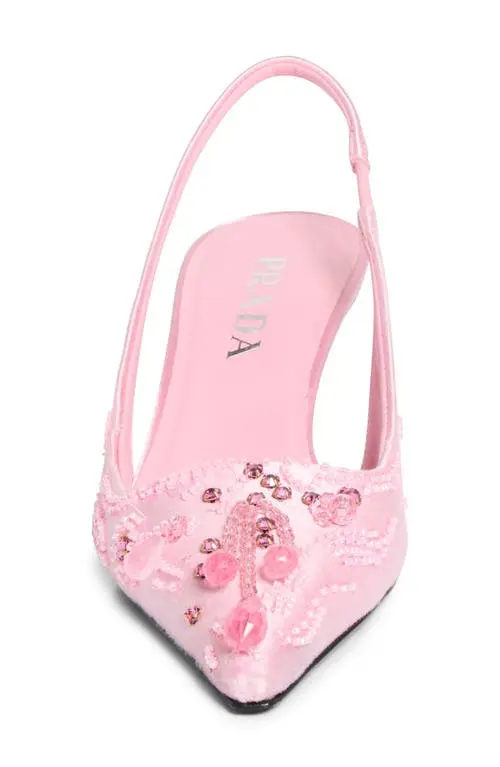 Prada Jewel Runway Slingback Pump