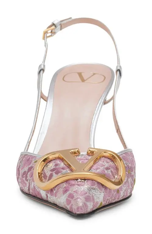 Valentino Garavani Vlogo Signature Slingback Pump - Dusty Rose