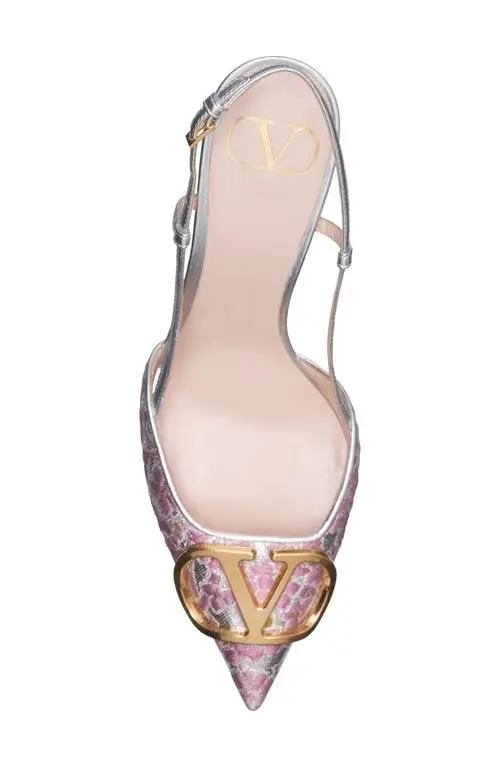 Valentino Garavani Vlogo Signature Slingback Pump - Dusty Rose