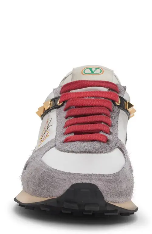 Valentino Garavani Stud Up Butterfly Sneaker - White Multi