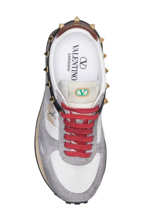 Valentino Garavani Stud Up Butterfly Sneaker - White Multi