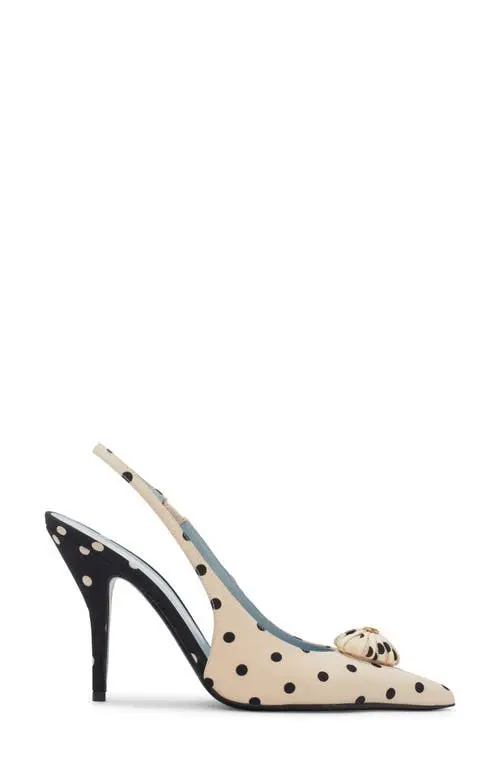 Valentino Garavani Coeur Royal Polka Dot Slingback Pumps - Black/off White