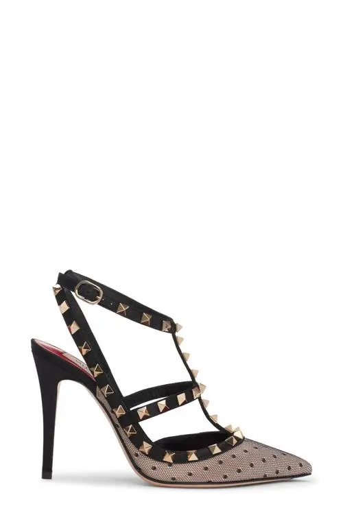 Valentino Garavani Rockstud Tulle Mesh Pump