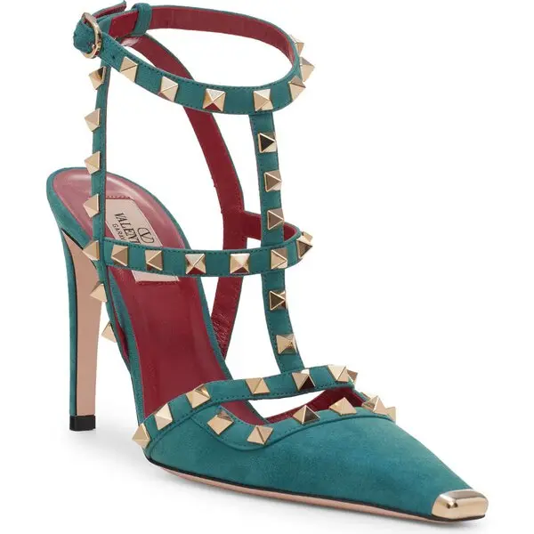 Valentino Garavani Rockstud Leather T-strap Pump