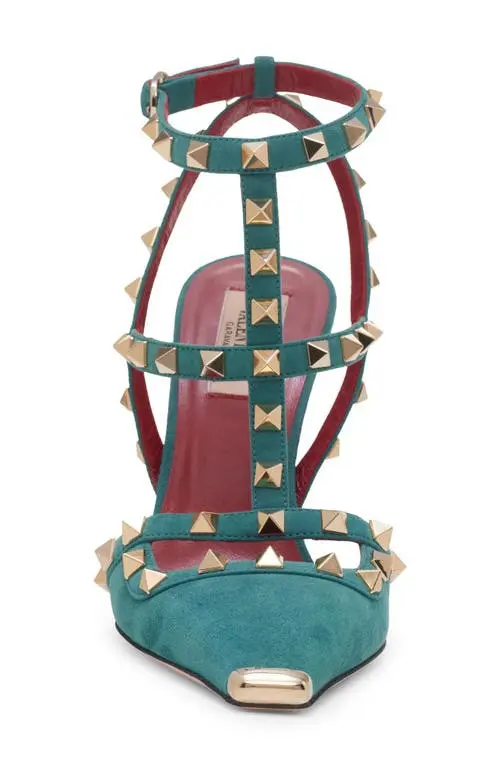 Valentino Garavani Rockstud Leather T-strap Pump