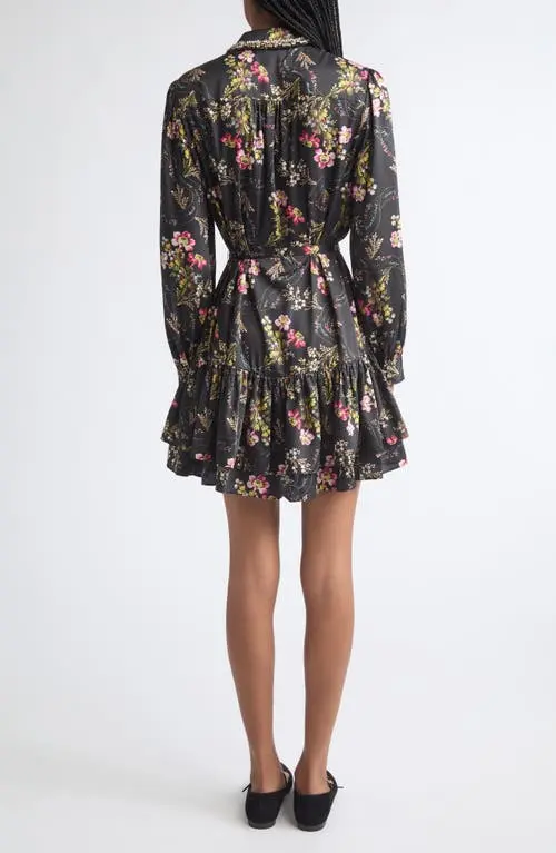 Cinq À Sept Emilienne Embellished Floral Mini Dress