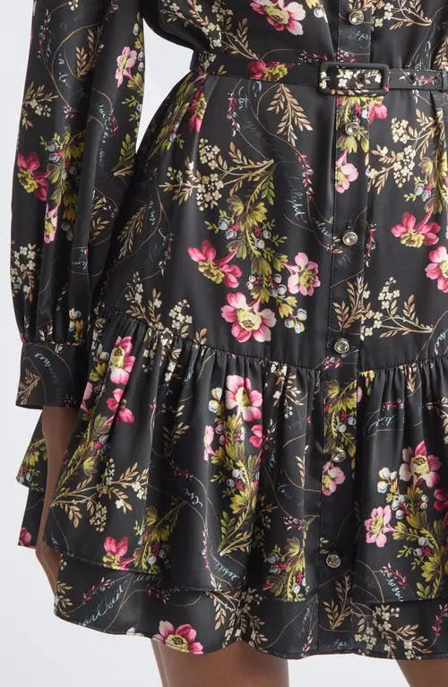 Cinq À Sept Emilienne Embellished Floral Mini Dress
