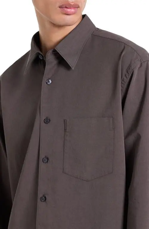 Theory Weekend Solid Cotton Blend Button-up Shirt