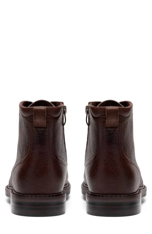 Clarks Aldwin Leather Cap Toe Boot - Brown Leather