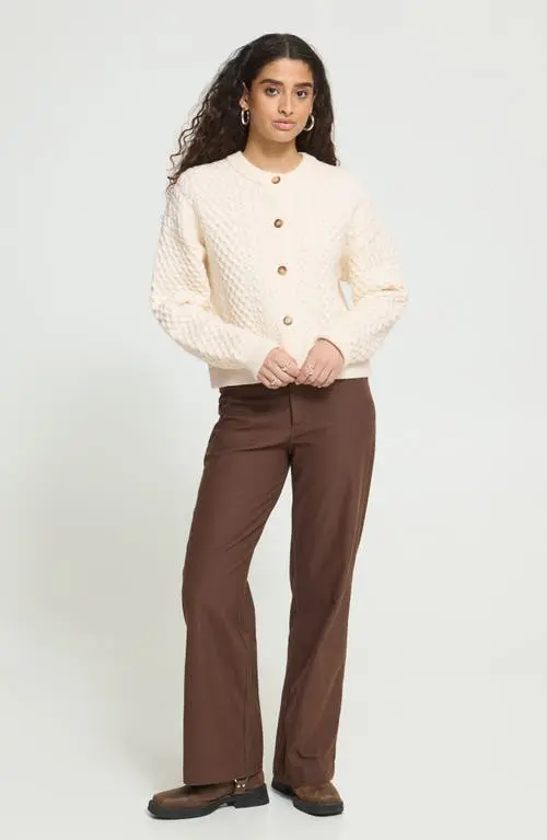 ICHI Ihdamina Cable Knit Cardigan