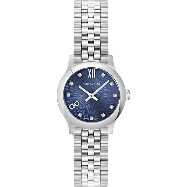 FERRAGAMO Duo Mini Bracelet Watch - Blue/stainless Steel