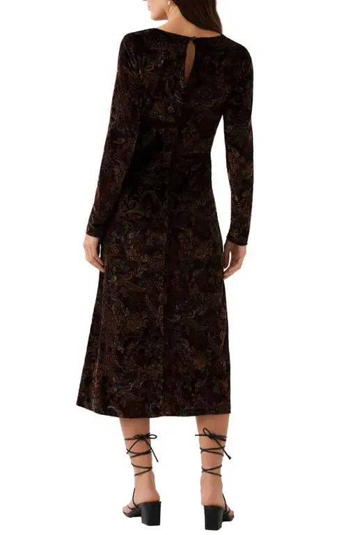Karen Kane Velvet Burnout Midi Dress