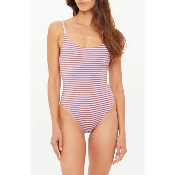 The Upside Miami Flow Scoop One Piece Swimsuit - Stripe