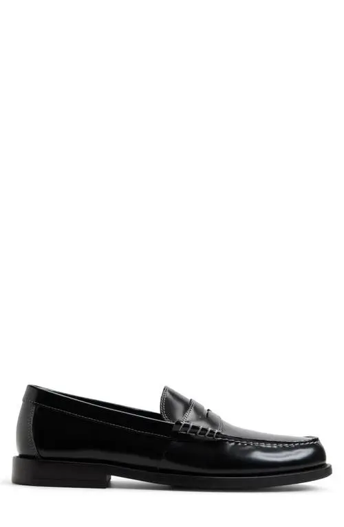 Aldo Emil Leather Penny Loafer - Black