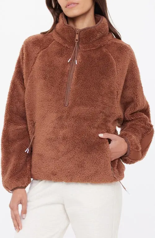 The Upside Harlow Quarter Zip Fleece Pullover