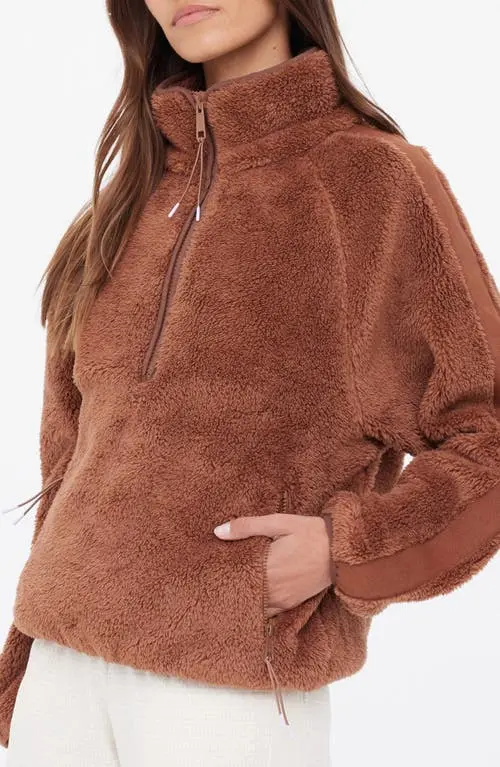 The Upside Harlow Quarter Zip Fleece Pullover