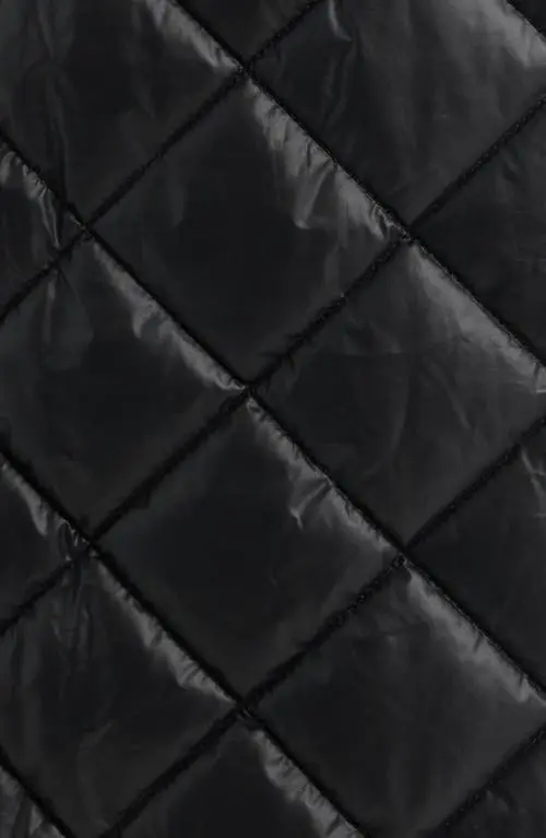 Love Token Malik Quilted Puffer Coat - Black