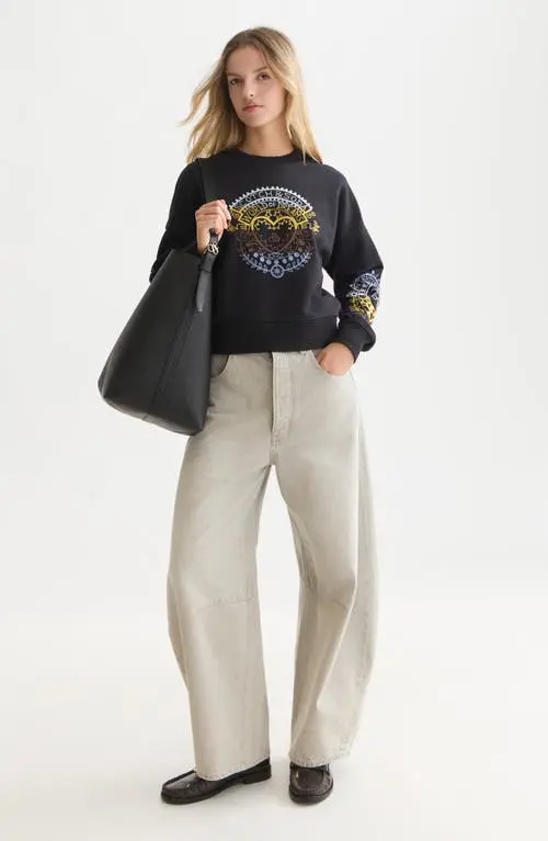 Scotch & Soda Embroidered Relaxed Fit Sweatshirt