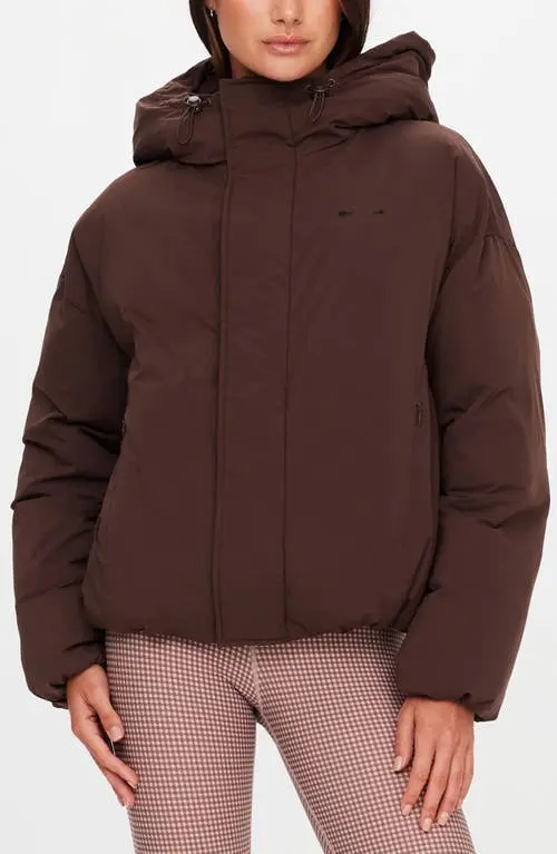 The Upside Mercer Hooded Puffer Jacket - Brown