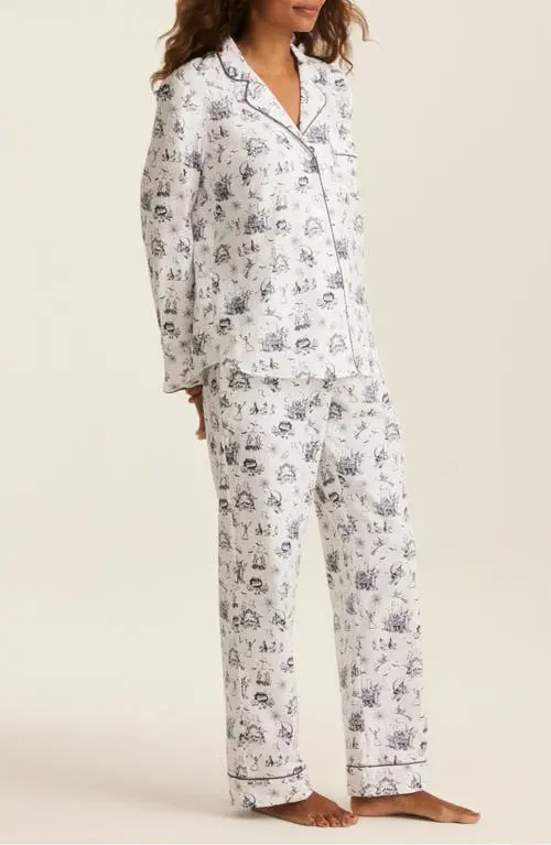 PETITE PLUME Cotton Twill Pajama Set