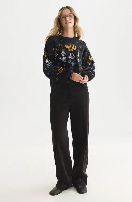 Scotch & Soda Jacquard Boxy Fit Sweater