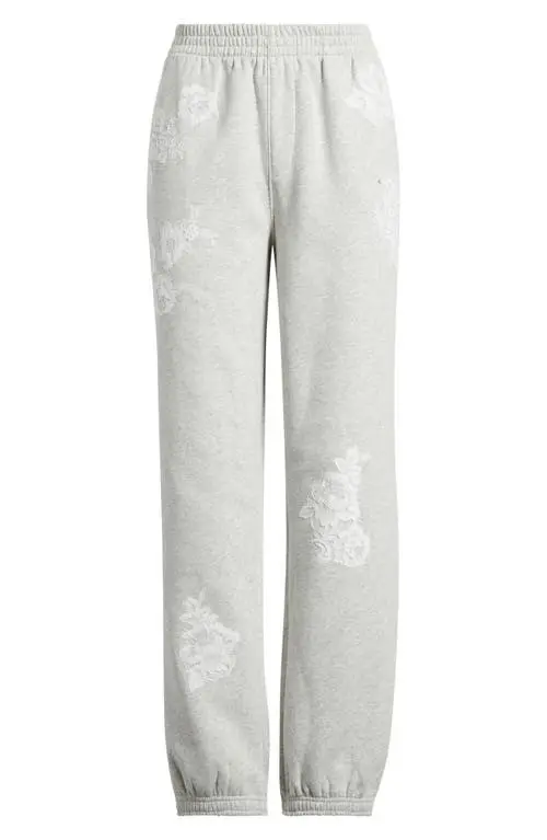 LoveShackFancy Lilia Lace Appliqué Sweatpants