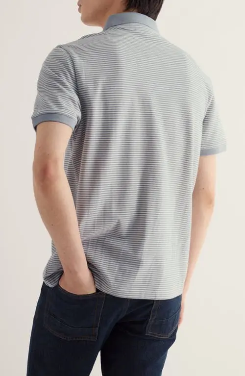 SEASALT CORNWALL Balefire Striped Organic Cotton Polo