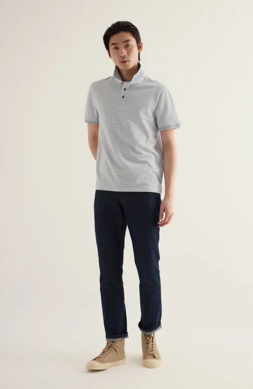 SEASALT CORNWALL Balefire Striped Organic Cotton Polo