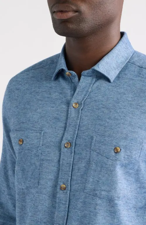 Johnston & Murphy Heathered Cotton Button-up Shirt