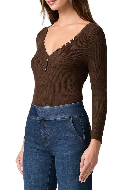 Paige Ginnette Button Rib Sweater