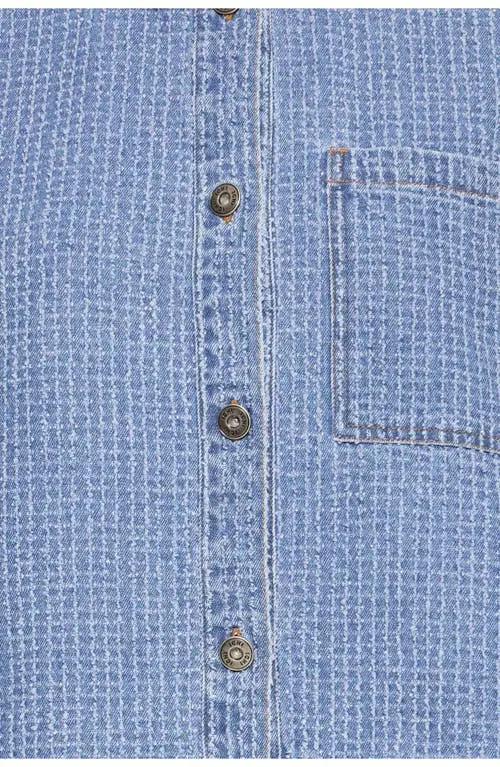 ICHI Isalia Broken Denim Shirt