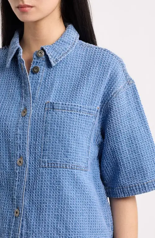 ICHI Isalia Broken Denim Shirt