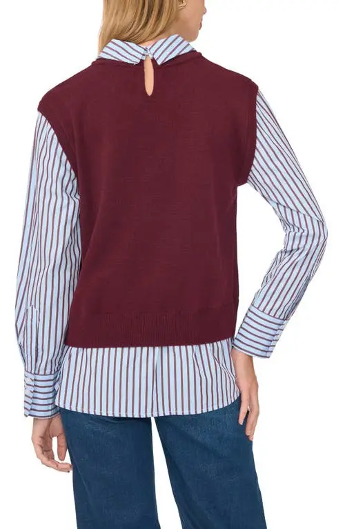 Vince Camuto Crewneck Sweater Vest Two-fer