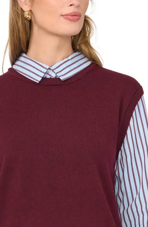 Vince Camuto Crewneck Sweater Vest Two-fer