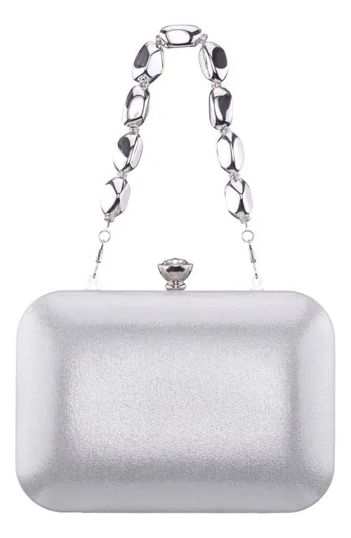 Nina Kaela Frame Clutch - Silver