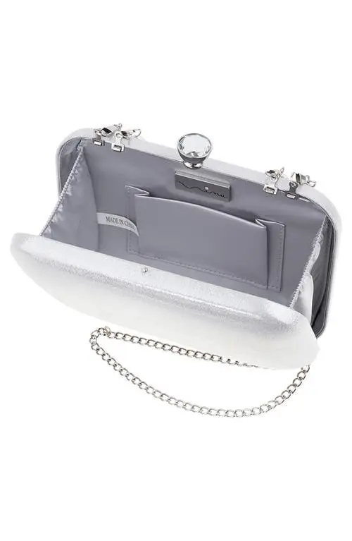 Nina Kaela Frame Clutch - Silver