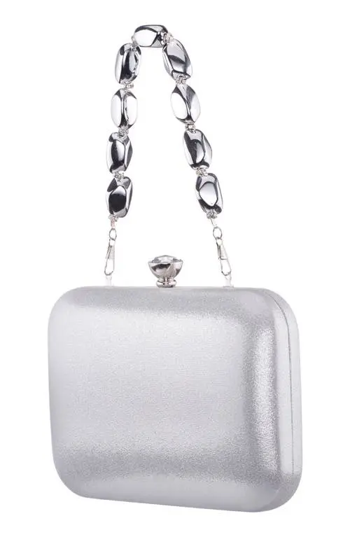 Nina Kaela Frame Clutch - Silver