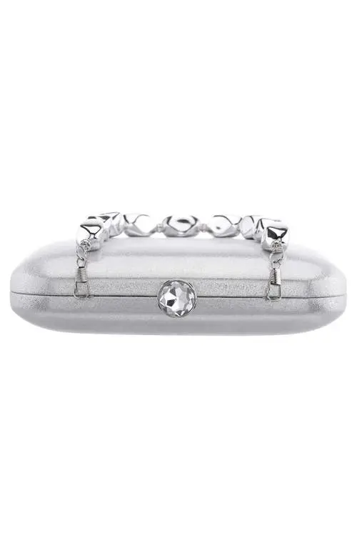 Nina Kaela Frame Clutch - Silver