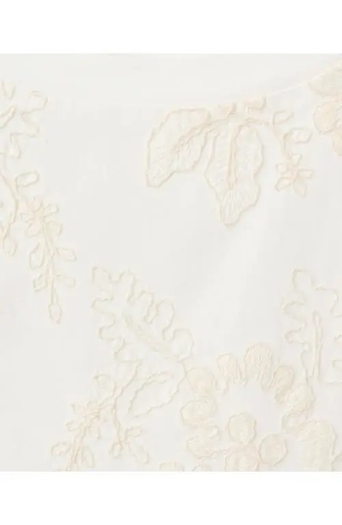 Mango Floral Embroidered Cotton T-shirt