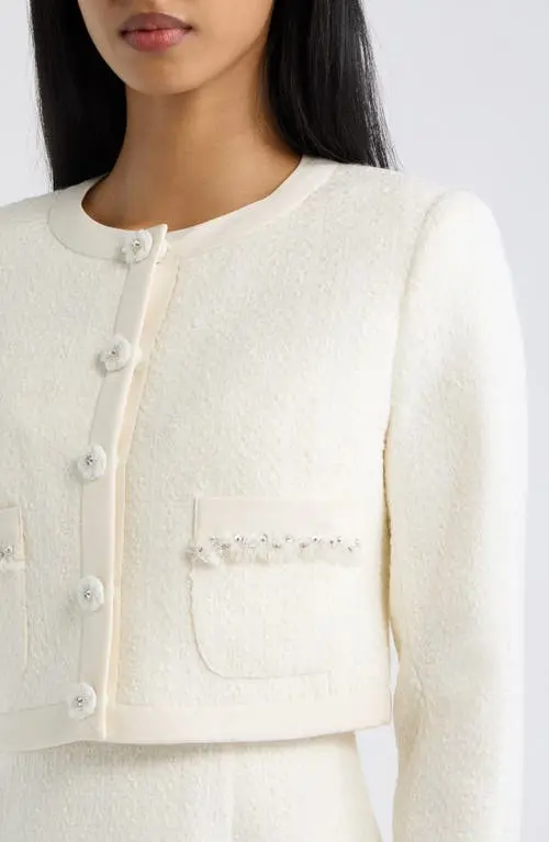 LoveShackFancy Alphie Cropped Jacket
