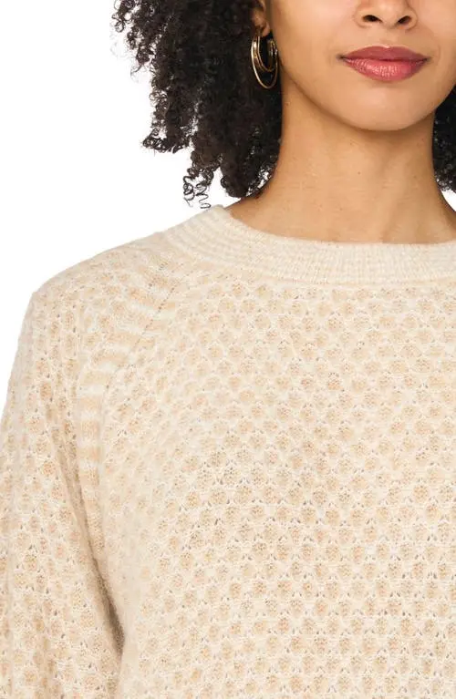 Vince Camuto Tuck Stitch Raglan Crewneck Sweater