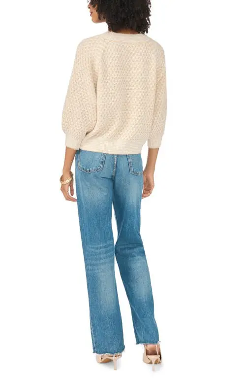 Vince Camuto Tuck Stitch Raglan Crewneck Sweater