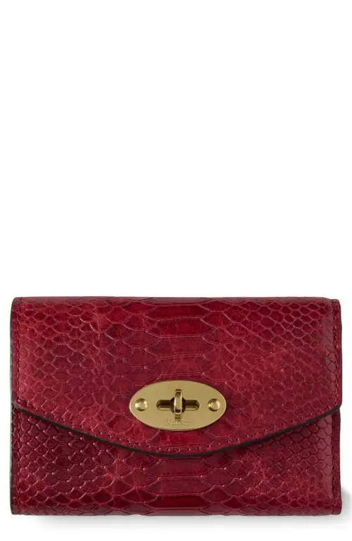 Mulberry Darley Folded Embossed Leather Wallet - Apple Red