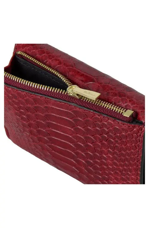 Mulberry Darley Folded Embossed Leather Wallet - Apple Red