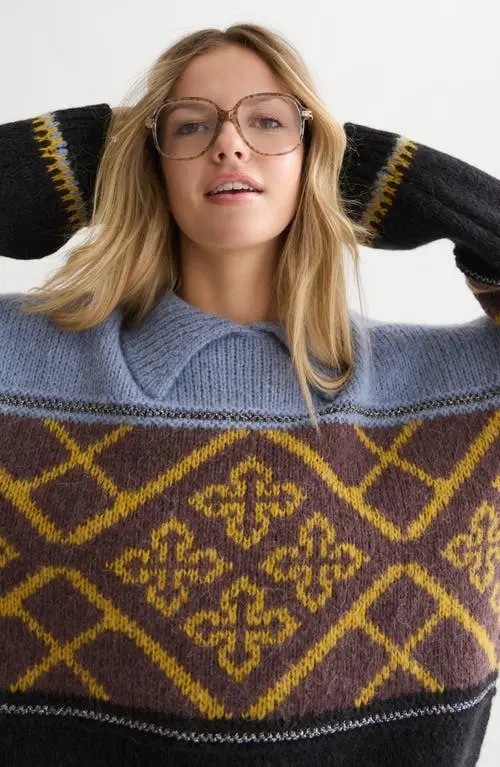 Scotch & Soda Fair Isle Boxy Fit Sweater