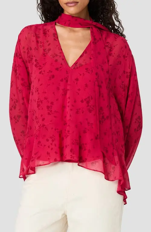 French Connection Marina Floral Chiffon Top - Celeste Fleur
